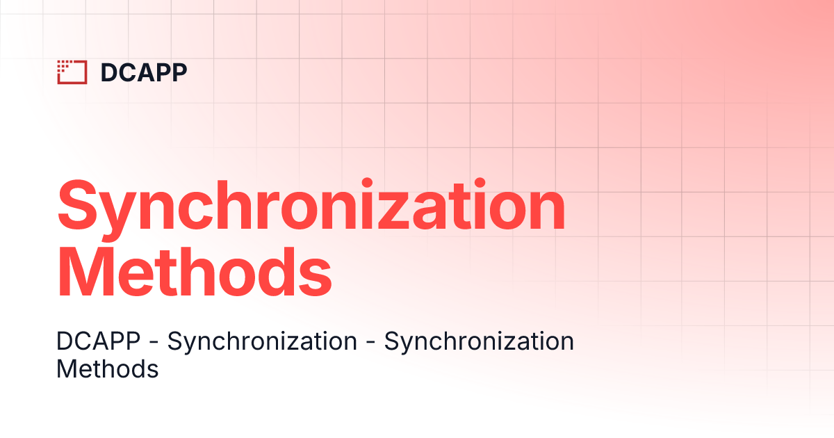 Synchronization Methods | DCAPP