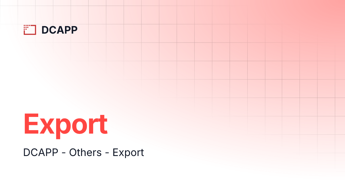 Export | DCAPP
