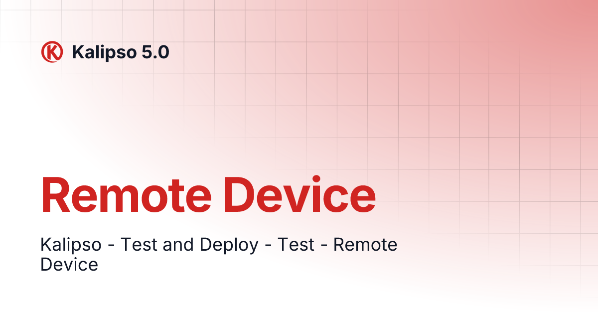 Remote Device | Kalipso 5.0