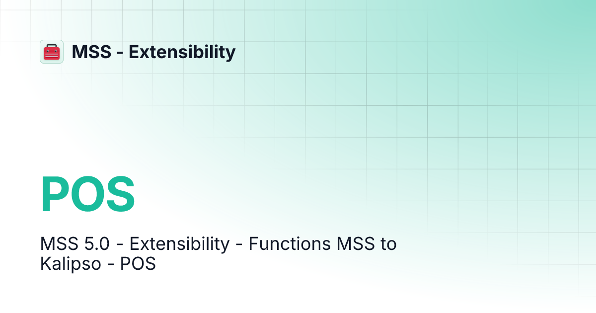 POS | MSS - Extensibility