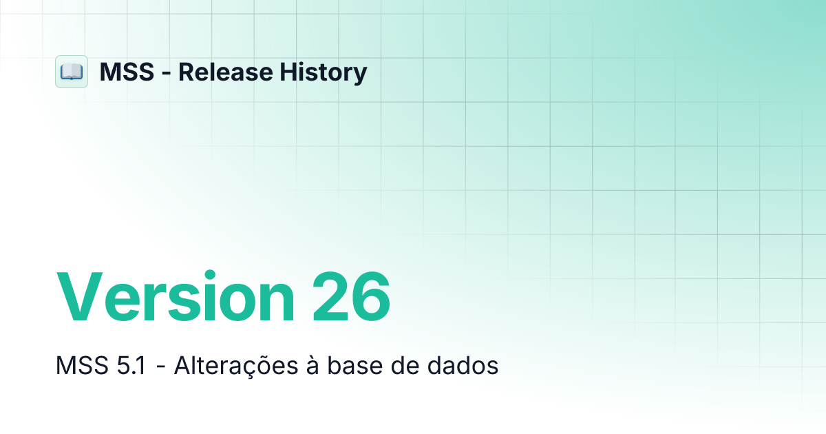 Version 26 | MSS - Release History