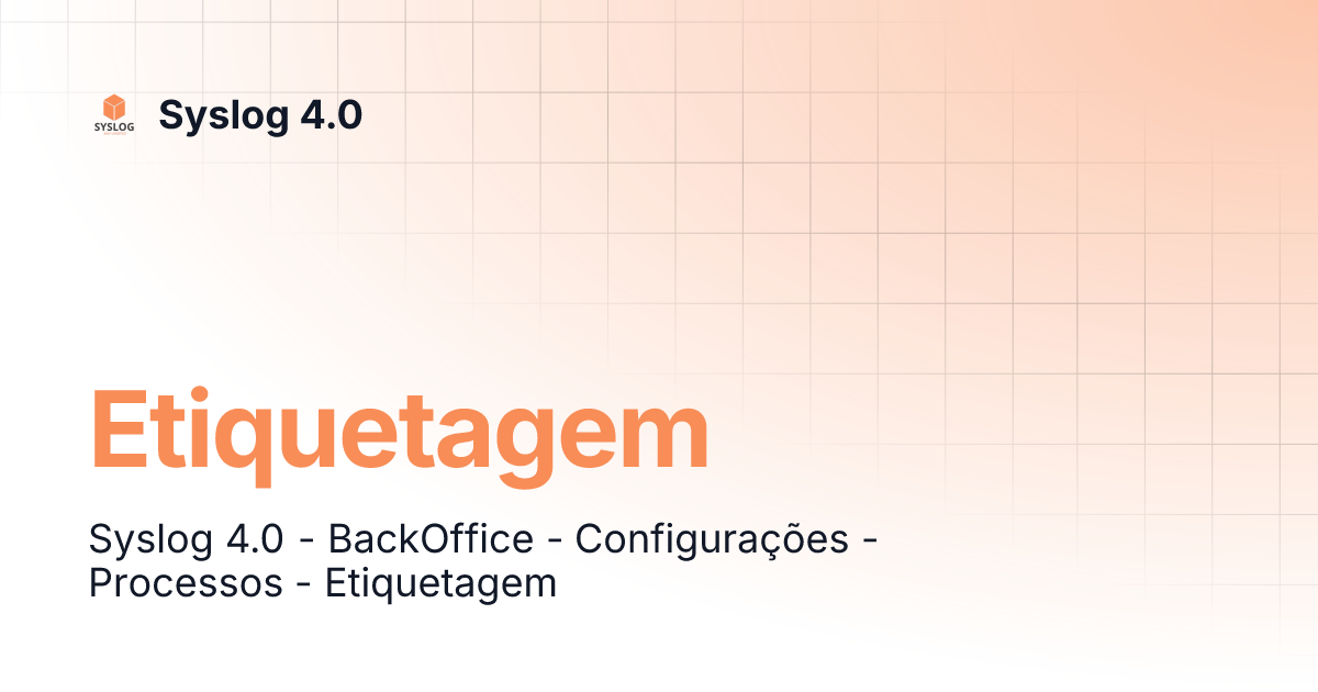 Etiquetagem | Syslog 4.0